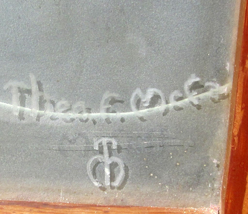 Pair of Carved Glass Panels by Theo F. McFall at 1stDibs