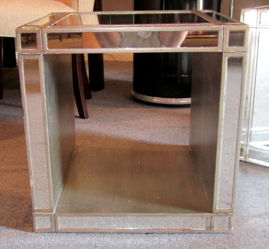 Mirrored Cube End Tables at 1stDibs