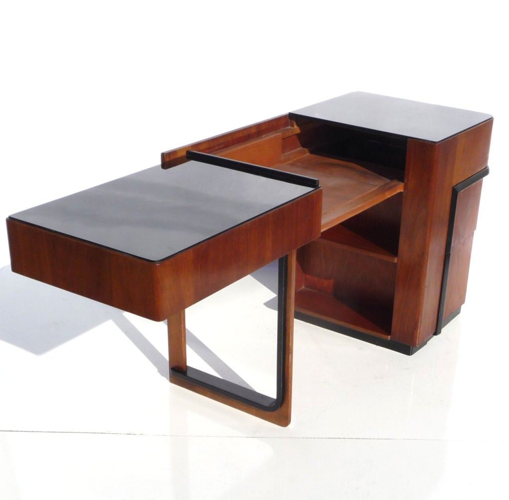 Streamlined Art Deco Desk with Expanding Top For Sale at 1stDibs | art ...