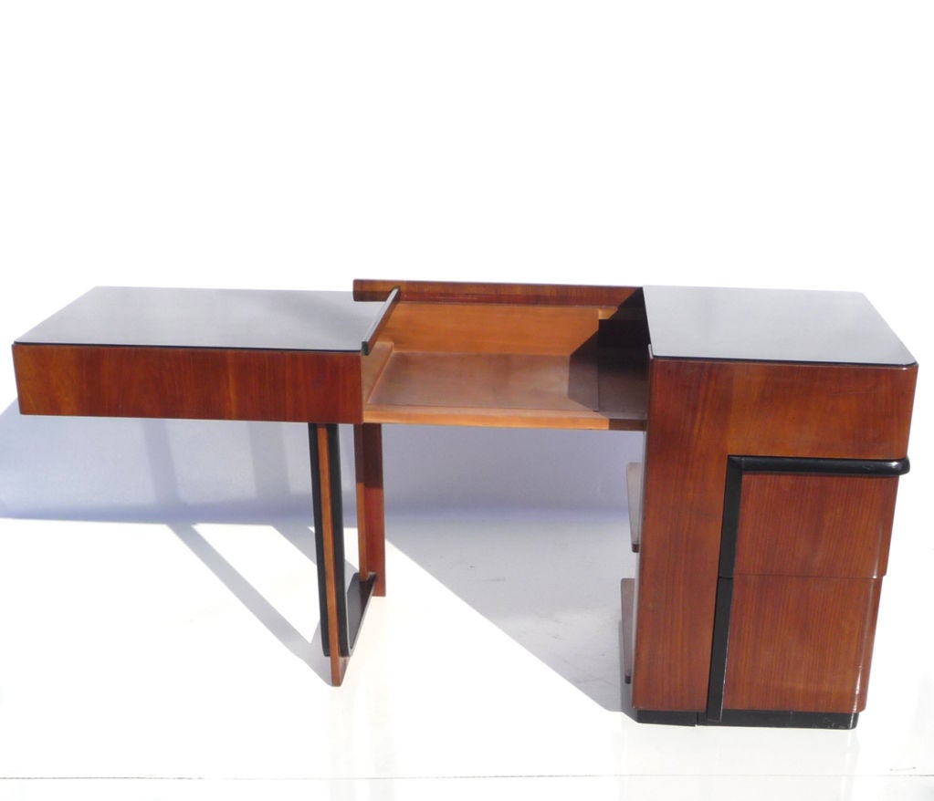 Streamlined Art Deco Desk with Expanding Top For Sale at 1stDibs | art ...