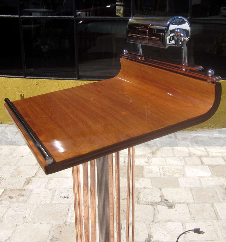 Art Deco Lighted Podium Lectern or Hostess Stand at 1stDibs