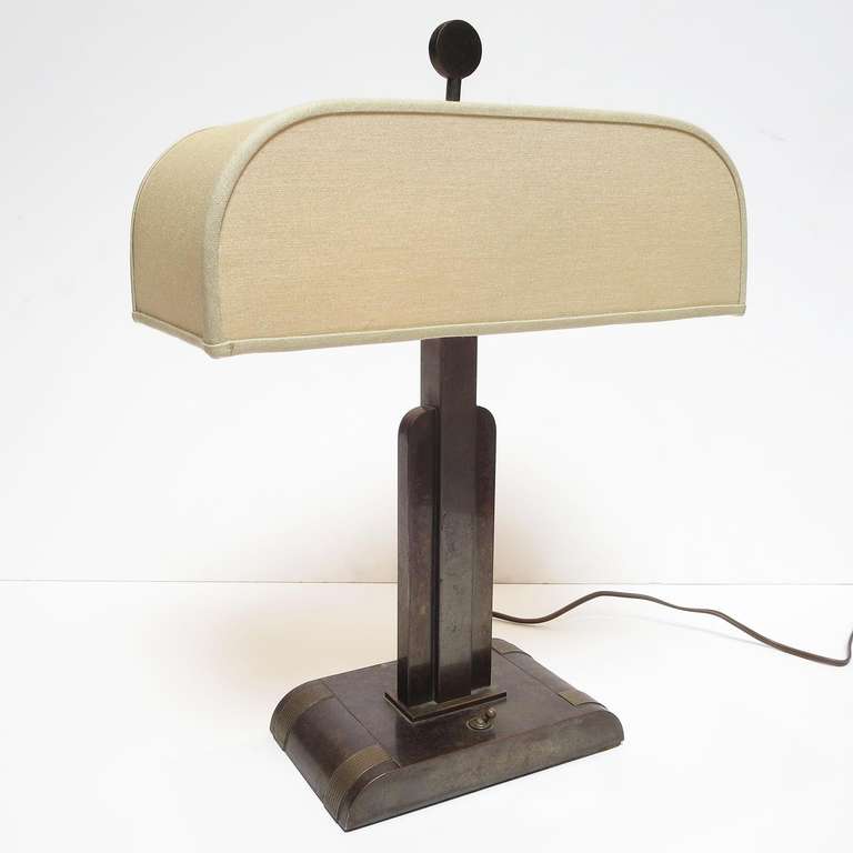 Art Deco Bronze Table Lamp by Kem Weber at 1stDibs