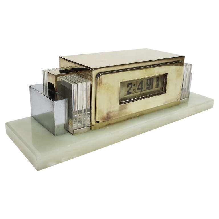 Kem Weber Art Deco Skyscraper Clock at 1stDibs