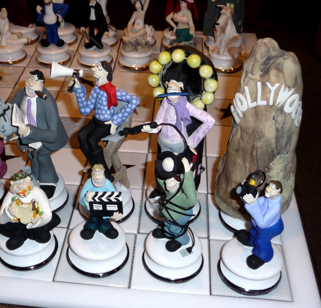 "Actors Vs. Producers" Chess Set Signed Doug Anderson #3/25 at 1stDibs