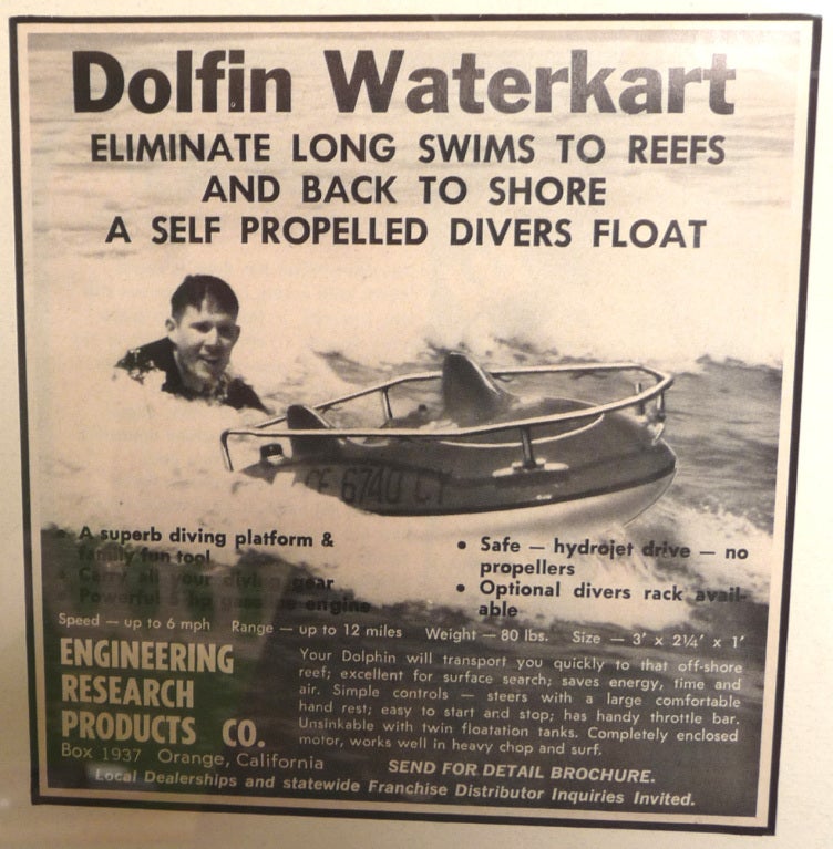 Gas Powered "Dolfin Waterkart" Divers Transport at 1stDibs | mival delfino