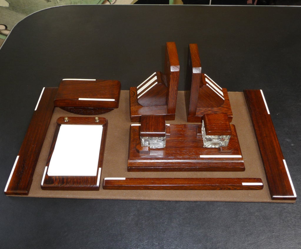 French Art Deco Desk Set At 1stdibs