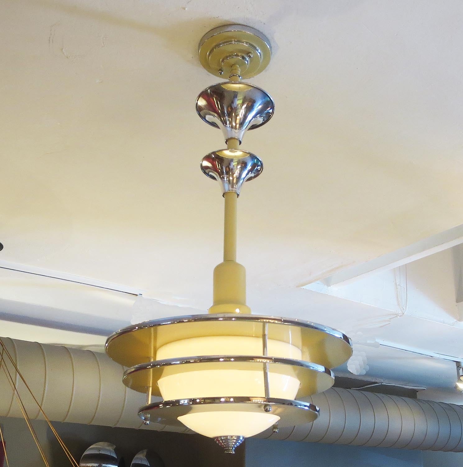 Art Deco Hanging "Saturn" Ceiling Fixture at 1stDibs