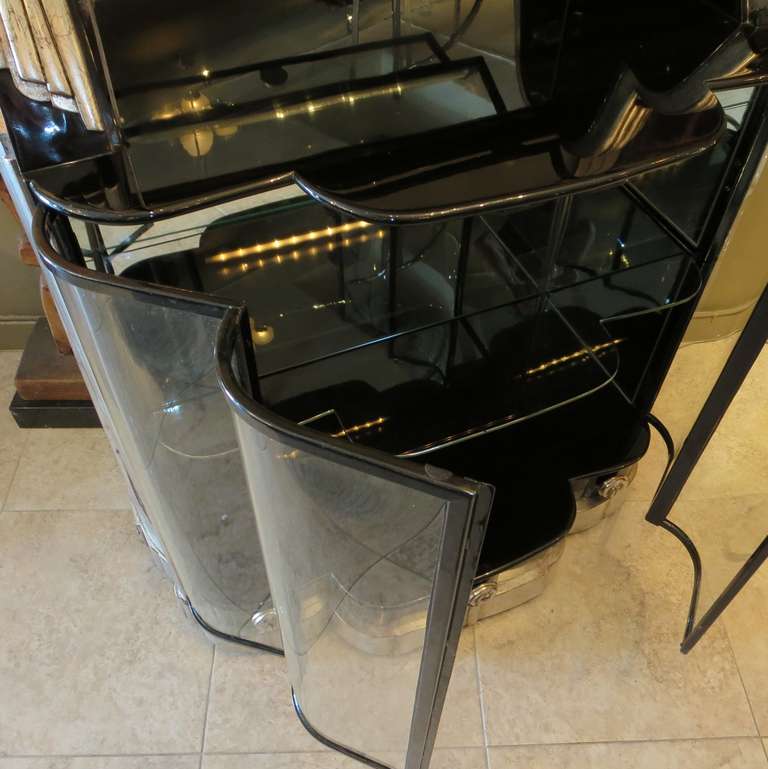 Art Deco Cocktail Display Cabinet by Jacques Lumbroso at 1stDibs