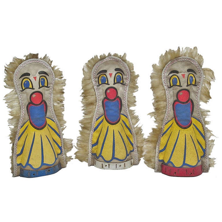 1950's Carnival "Knock Down" Punk Clowns at 1stDibs | carnival punk ...
