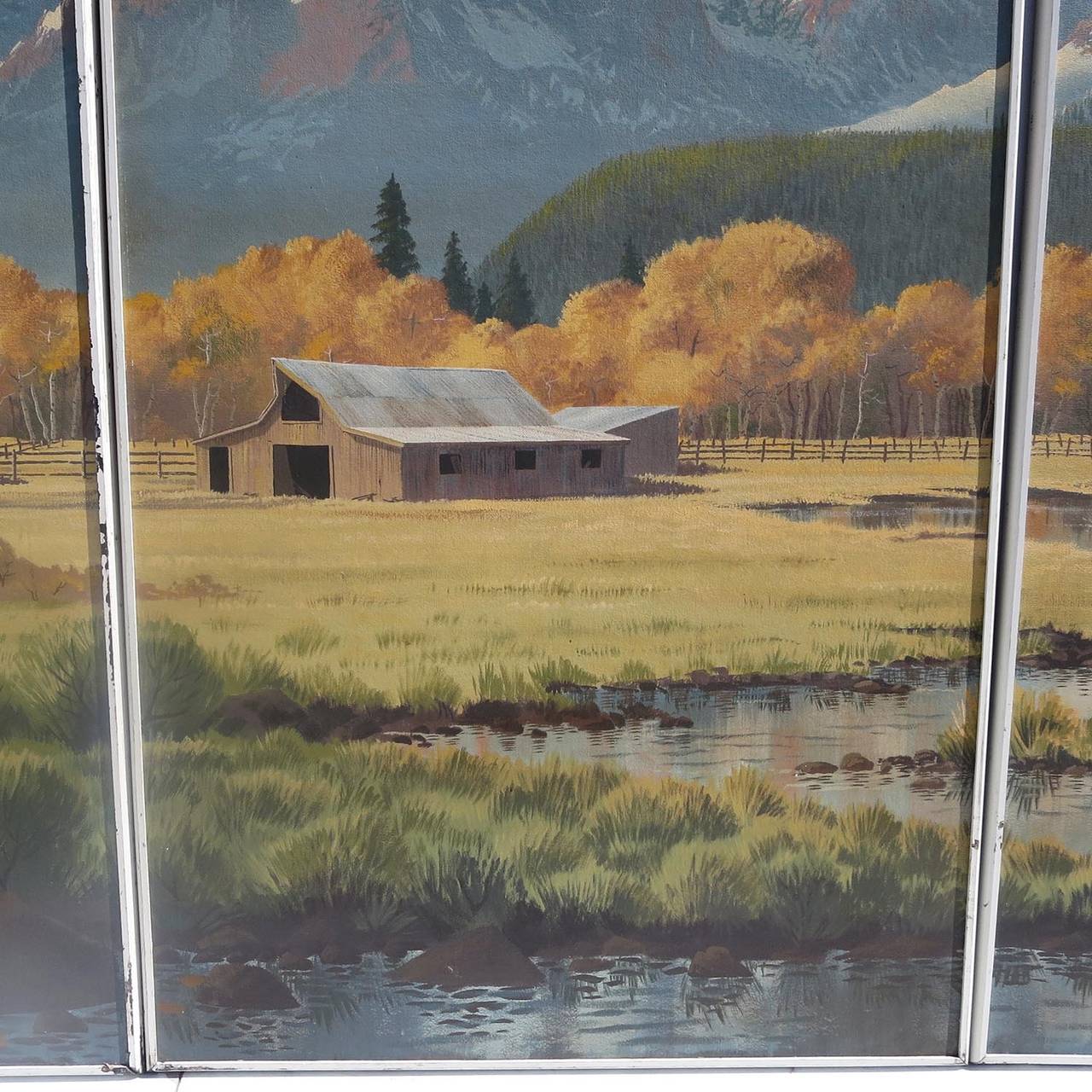 Massive Painted Scenic Mural by Quinten Gregory, 1977 at 1stDibs ...