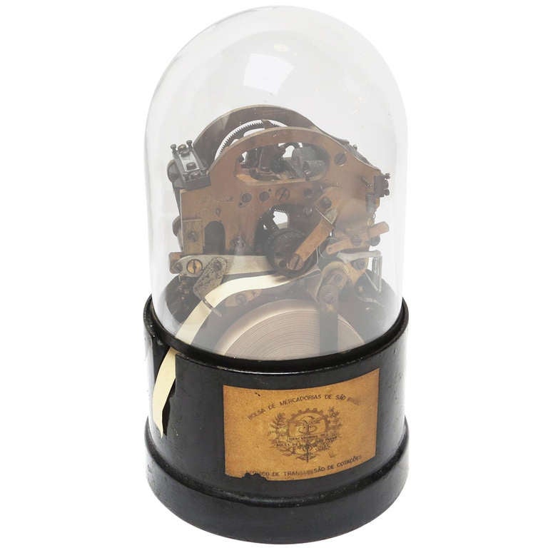 Wall Street Stock Ticker Machine Designed by Thomas Edison at 1stDibs