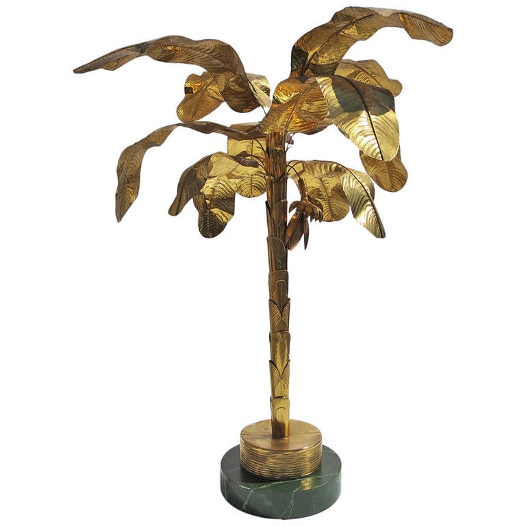 Massive Brass Palm Tree Sculpture at 1stDibs