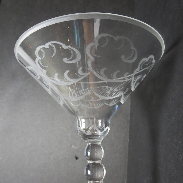 73 Orrefors Crystal Glasses 1924 Molnet Pattern by Simon Gate at ...