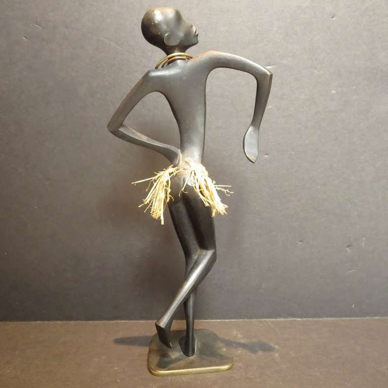 Bronze African Dancer Sculpture by Karl Hagenauer at 1stDibs