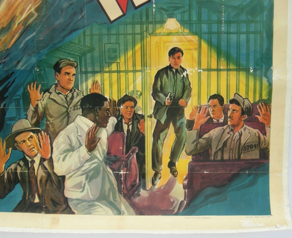 1938 "Prison Train" Six Sheet Mounted Movie Poster at 1stDibs