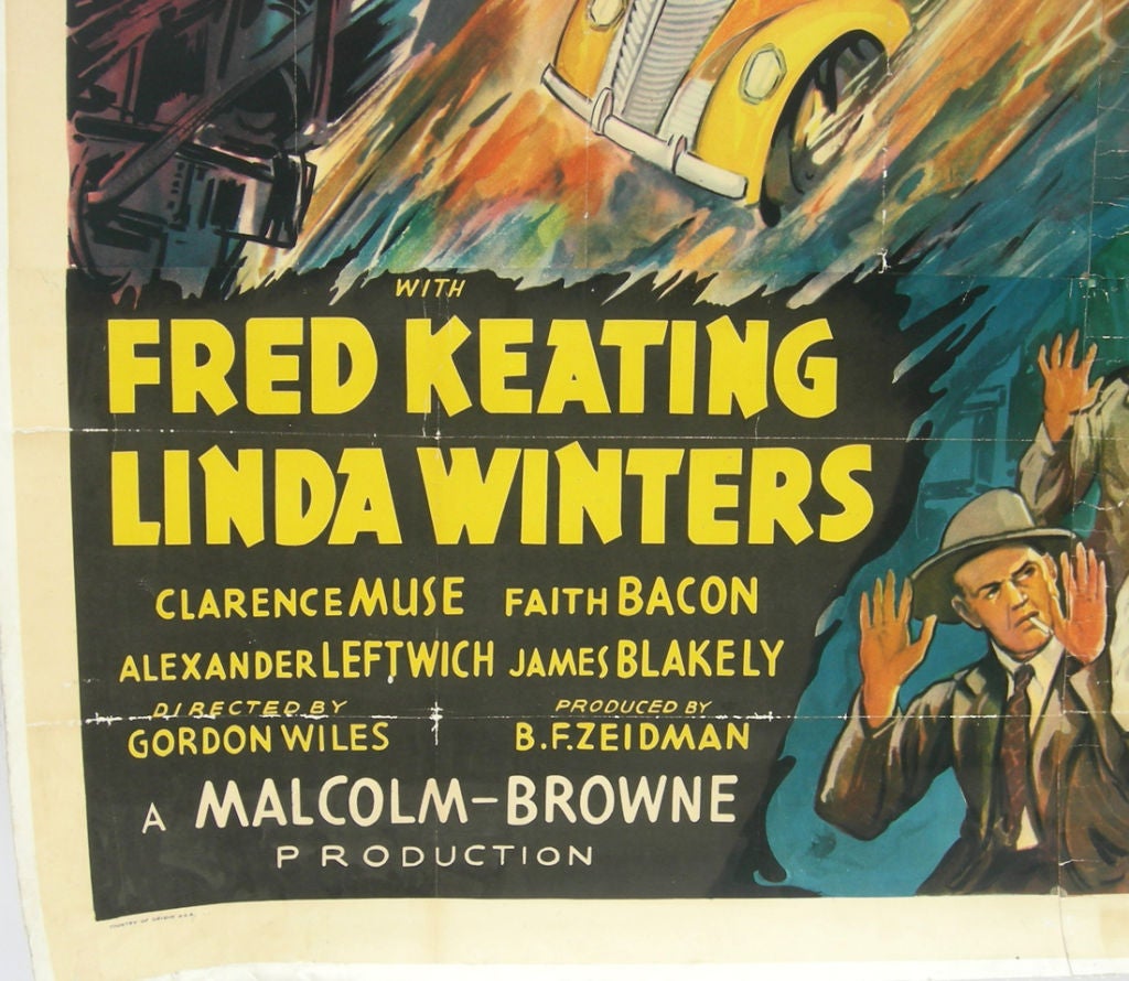 1938 "Prison Train" Six Sheet Mounted Movie Poster at 1stDibs