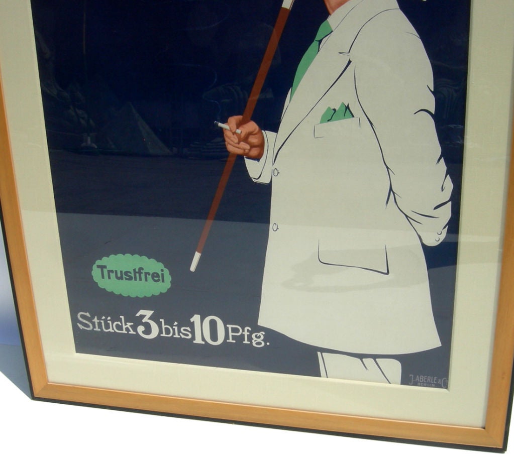 1930's German Da Capo Cigarettes Poster by J. Aberle at 1stDibs