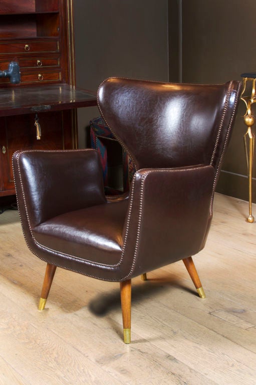 Italian-Style Club Chair For Sale at 1stDibs