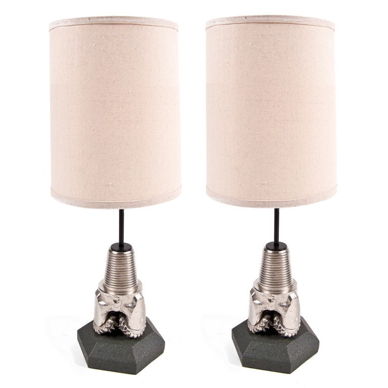 Pair of H. Hughes Drill Bit Lamps at 1stDibs