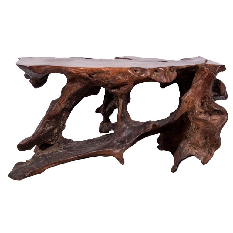Root Wood Console For Sale at 1stDibs