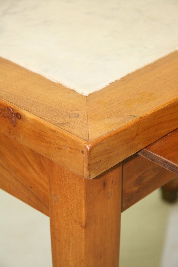 19th Century French Butler Prep Table with Nickel Reservoir at 1stDibs