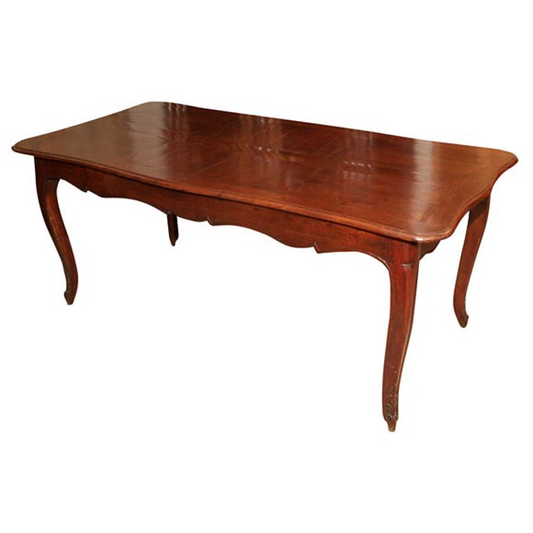 French Oak Cabriole Leg Dining Table at 1stDibs