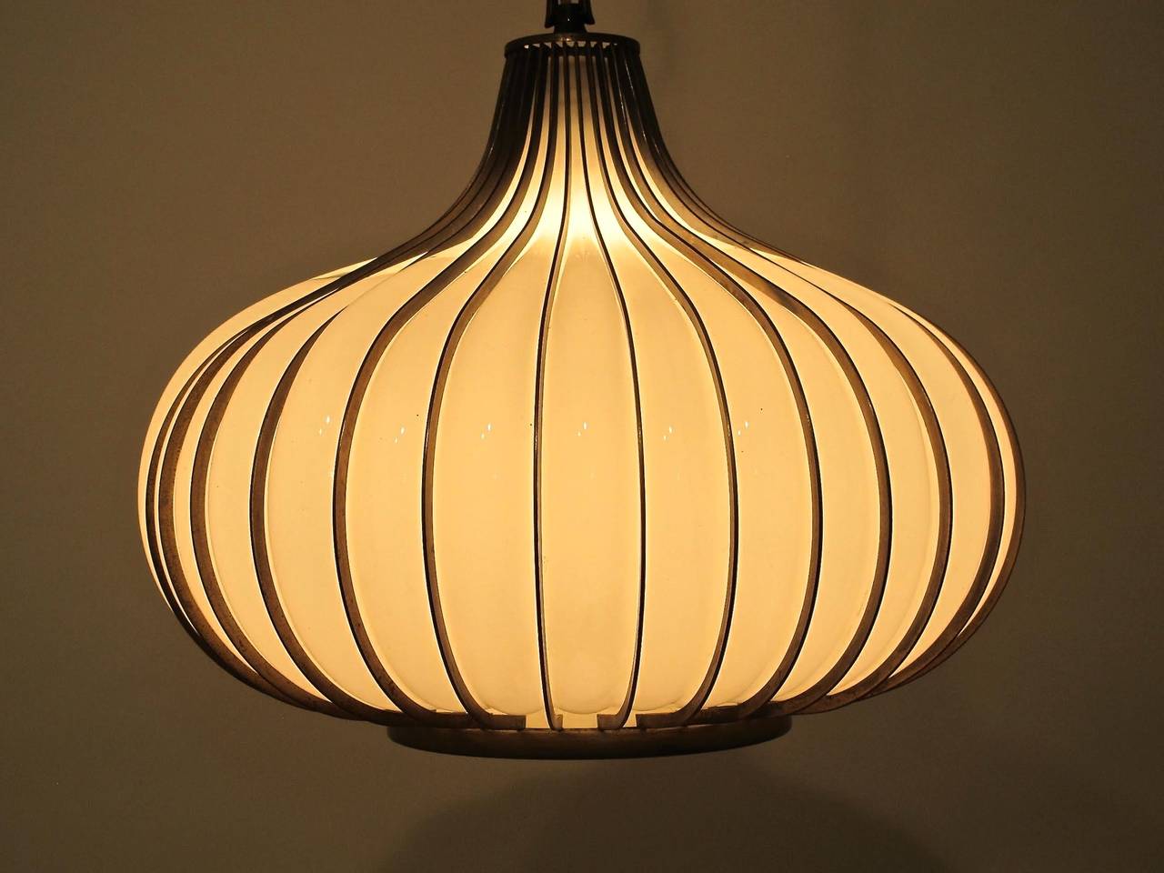 Mid Century "Onion" Pendant Light Fixture at 1stDibs | onion pendant ...