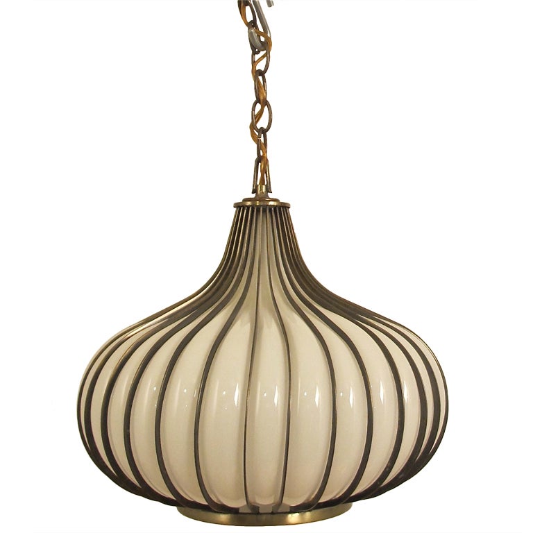 Italian "Onion" Pendant Light Fixture at 1stDibs