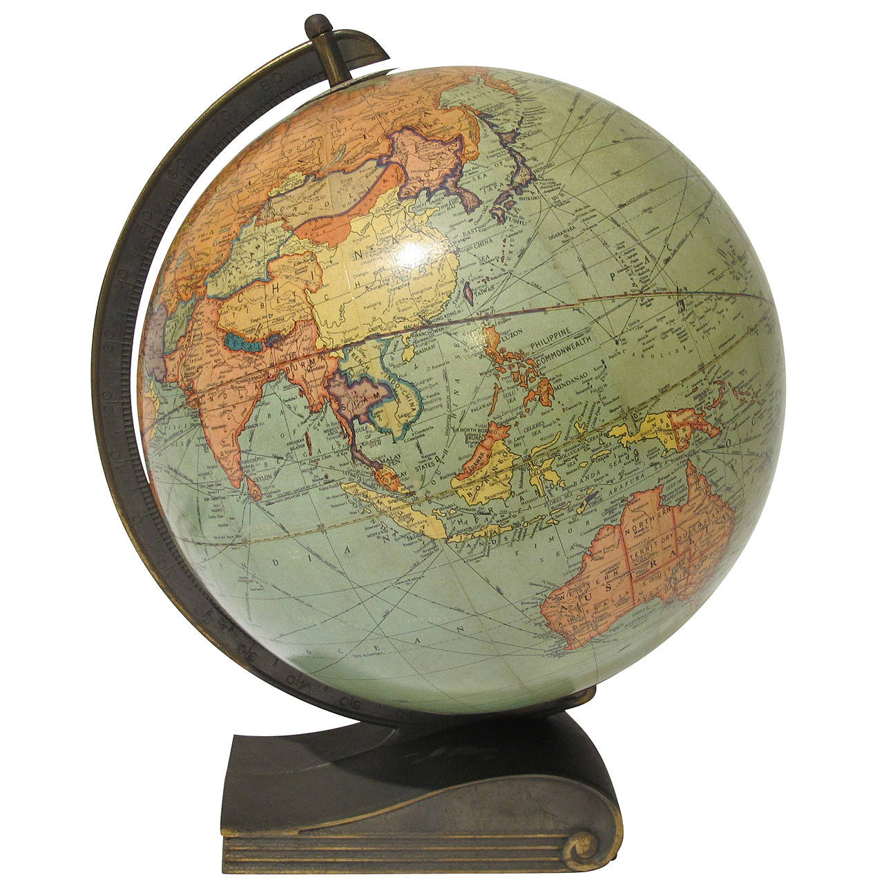 Streamline Moderne Electrified Library Globe at 1stDibs