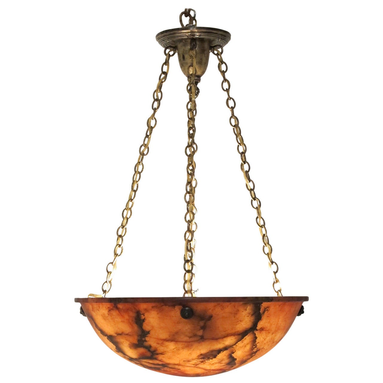 Alabaster Light Fixture at 1stDibs