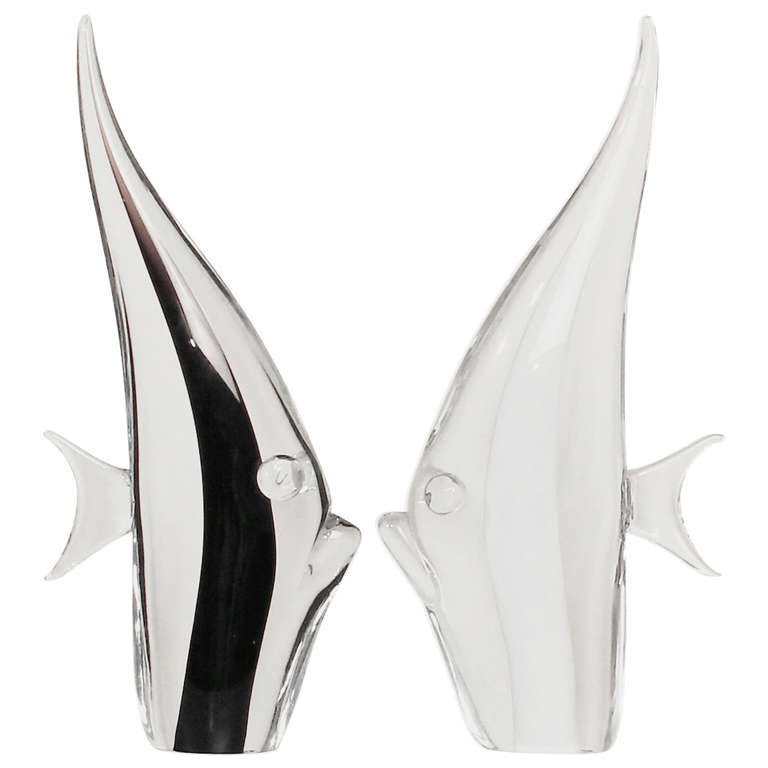 Large Murano Glass Angel Fish at 1stDibs | murano angel fish, large ...