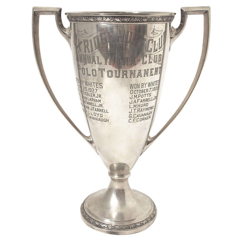 Spectacular Sterling Polo Tournament Trophy at 1stDibs