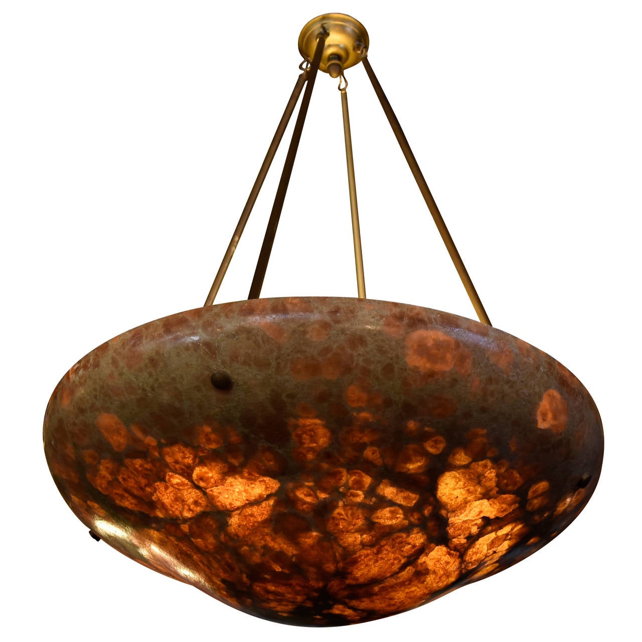 Large Alabaster Ceiling Light at 1stDibs