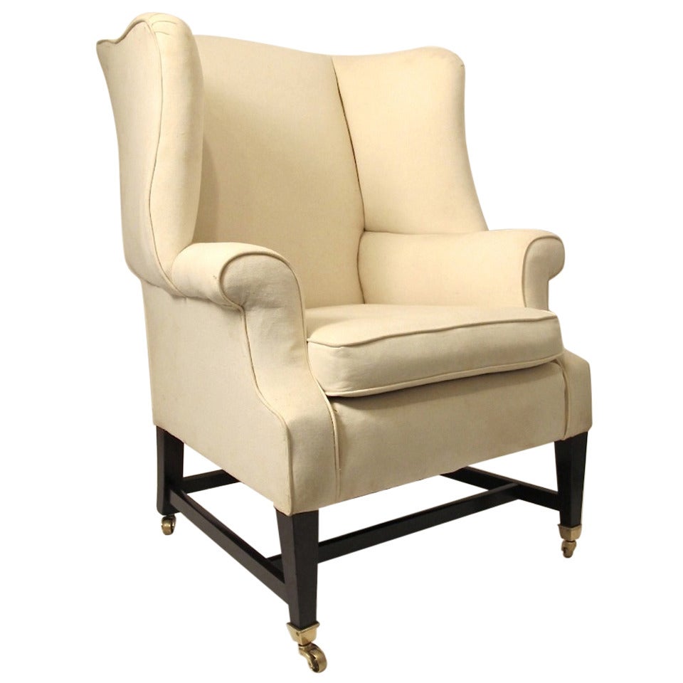 Georgian Style Wingback Chair at 1stDibs