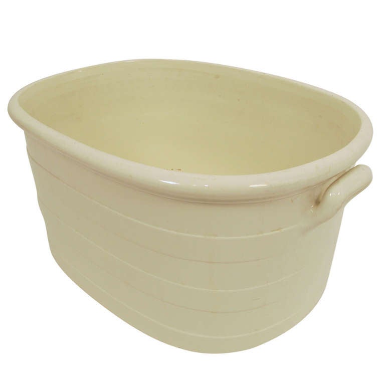 White Porcelain Foot Bath, French at 1stDibs