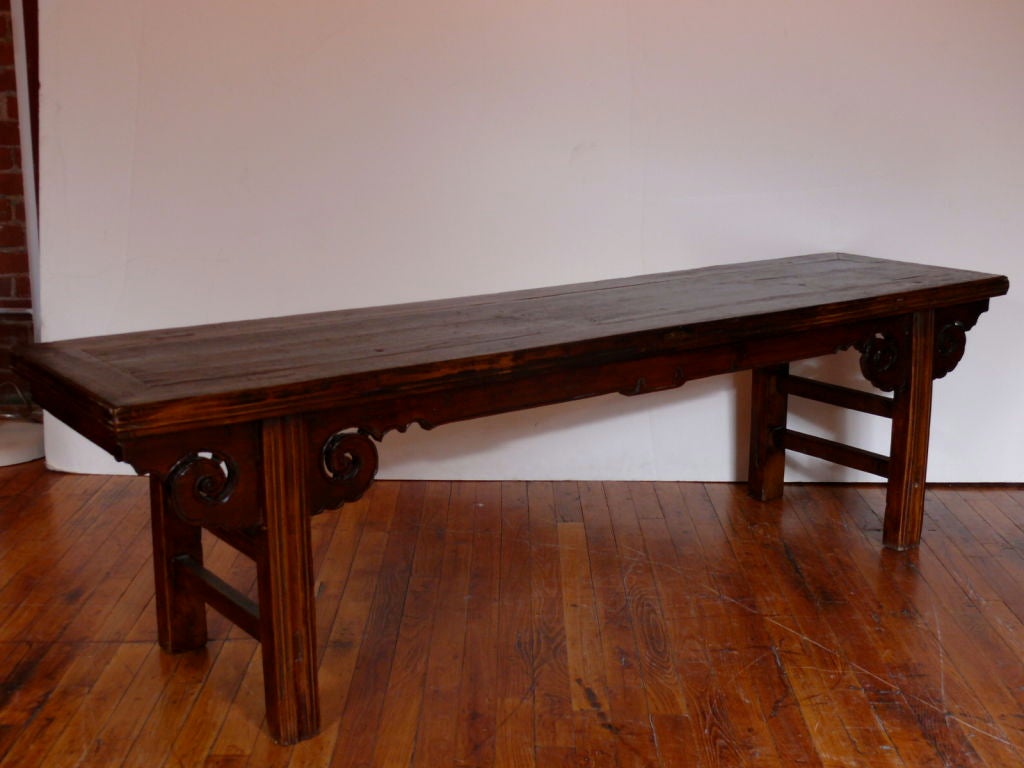 Long Chinese Spring Bench at 1stDibs