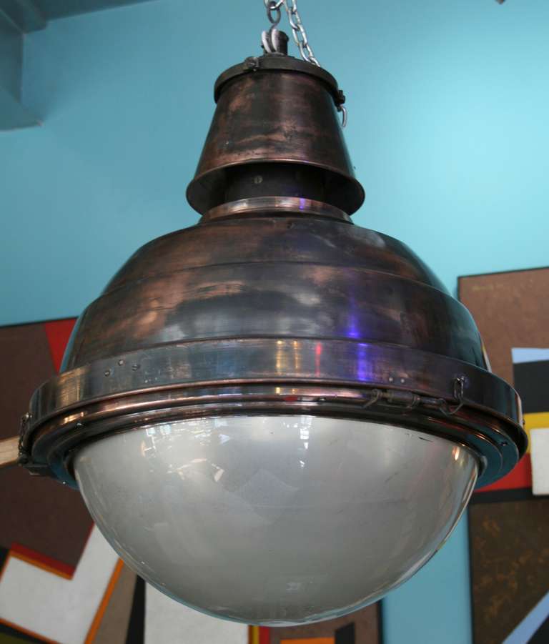 Copper and Glass Globe Ball Light For Sale at 1stDibs | copper ball ...