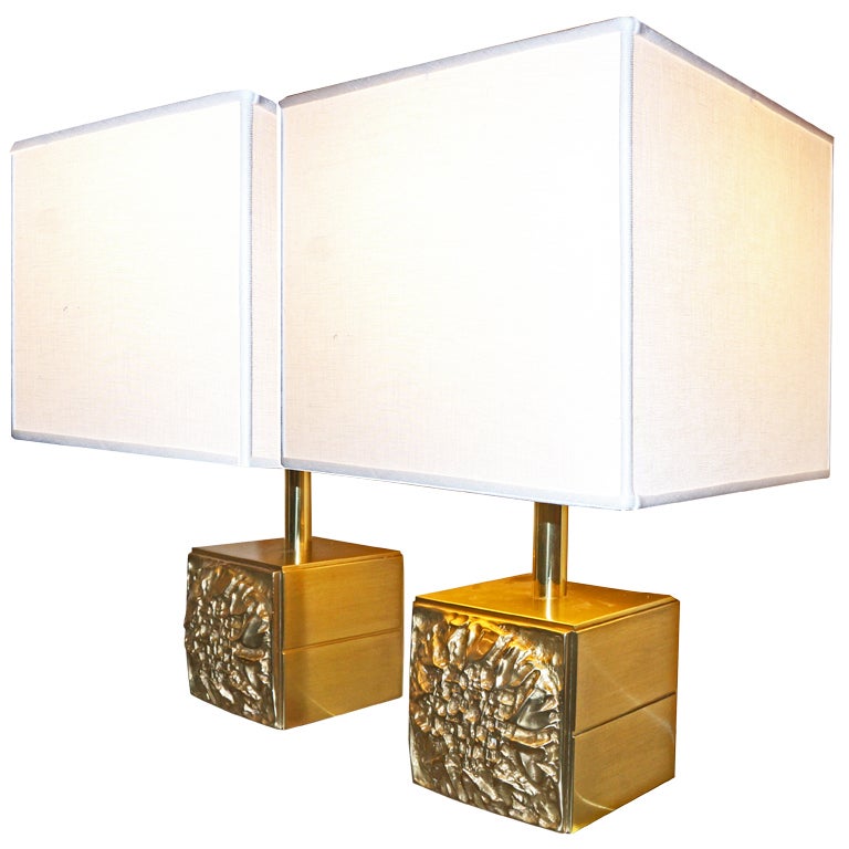 Italian '70s Brass Table Lamps at 1stDibs