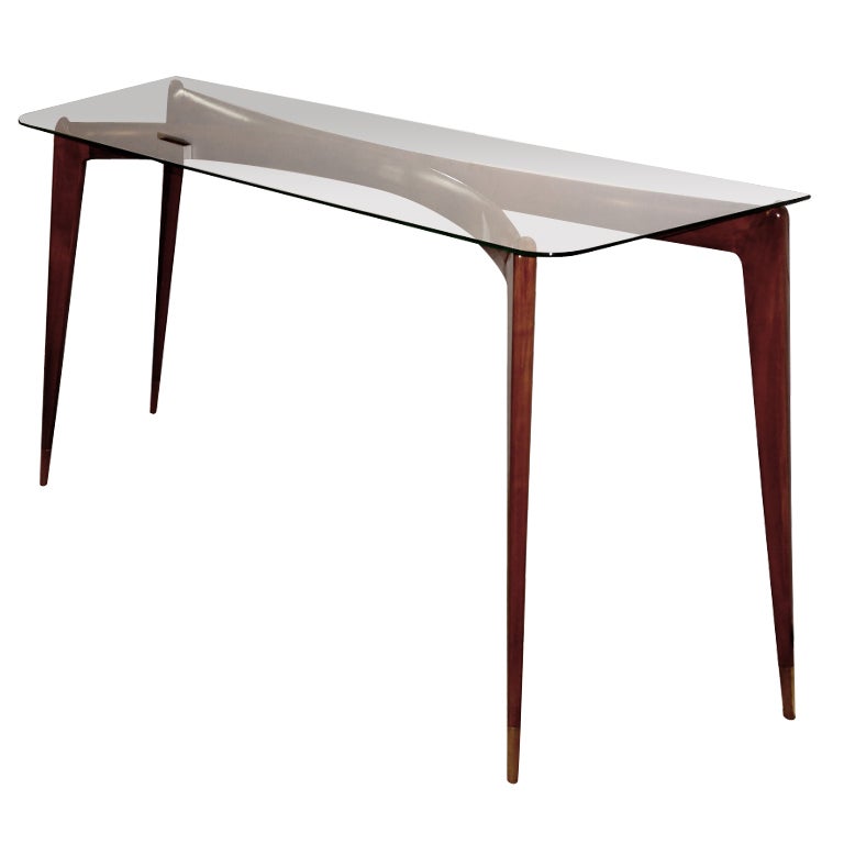 Exceptional Italian console in the manner of Ico Parisi at 1stDibs