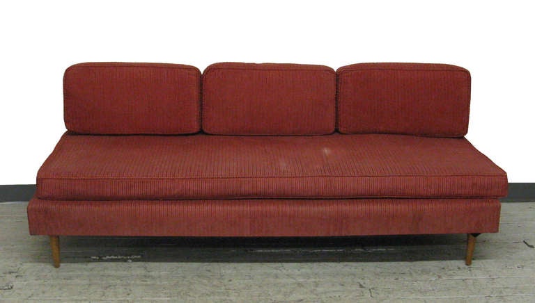Mid-Century Modern Armless Upholstered Divan at 1stDibs