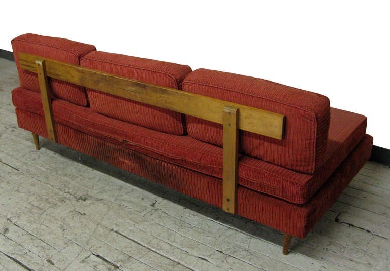 Mid-Century Modern Armless Upholstered Divan at 1stDibs