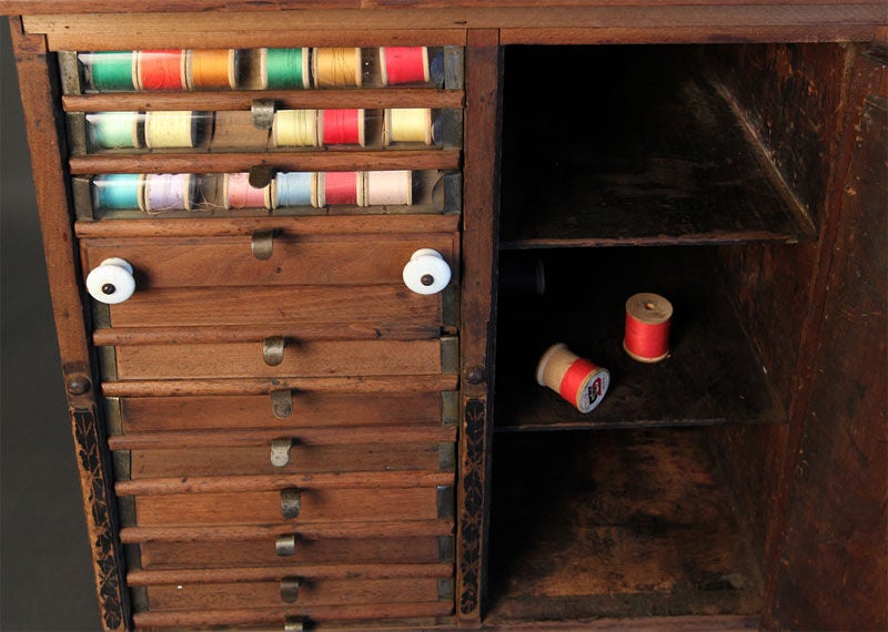 Vintage Spool Cabinet at 1stDibs