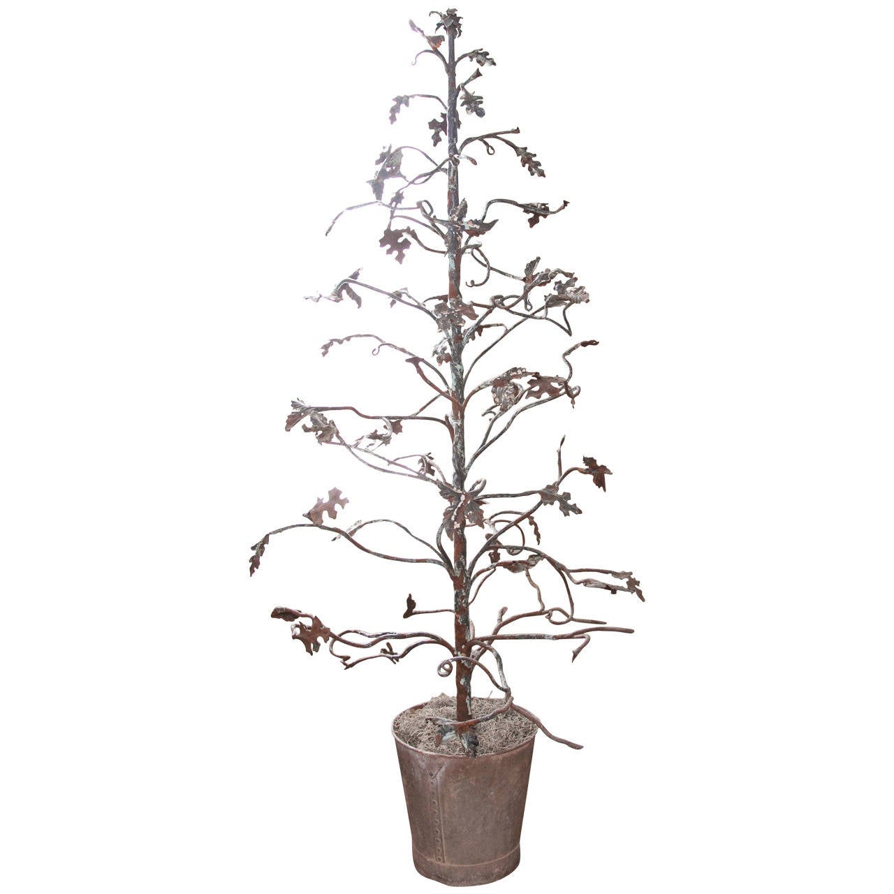 Tole and Iron Tree Sculpture For Sale at 1stDibs