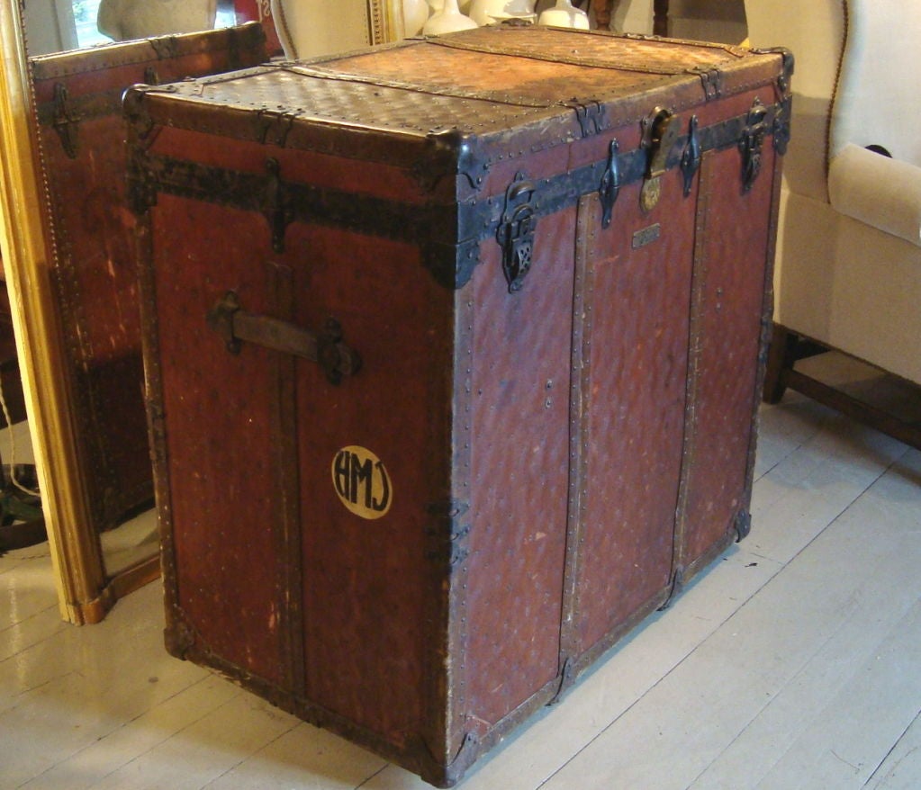 Leatheroid and Hide Trunk at 1stDibs