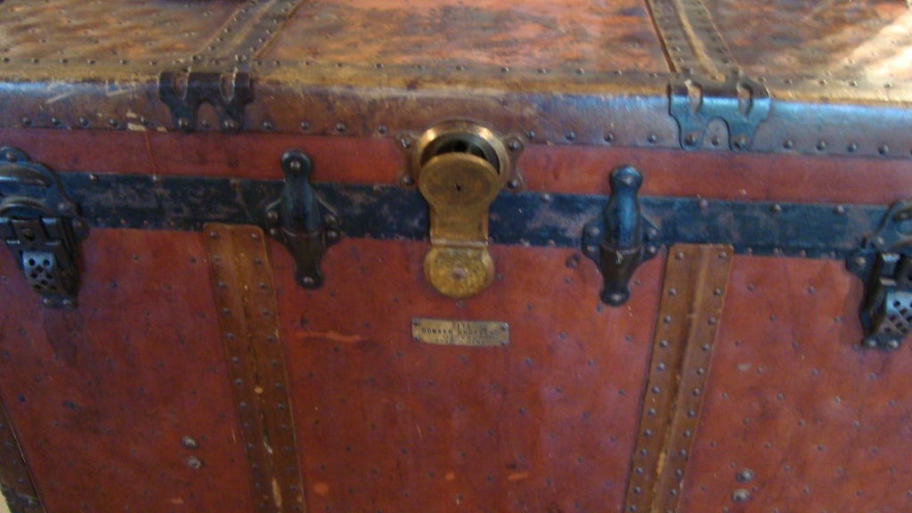 Leatheroid and Hide Trunk at 1stDibs