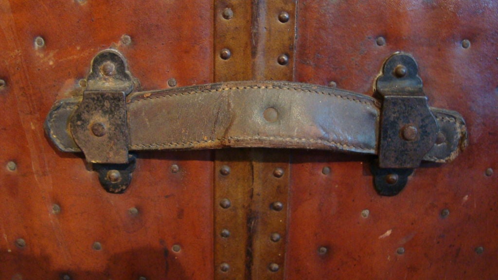 Leatheroid and Hide Trunk at 1stDibs | leatheroid trunk