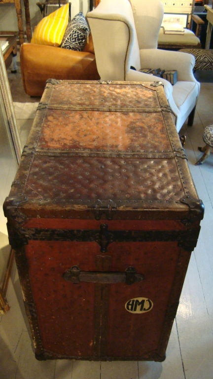 Leatheroid and Hide Trunk at 1stDibs
