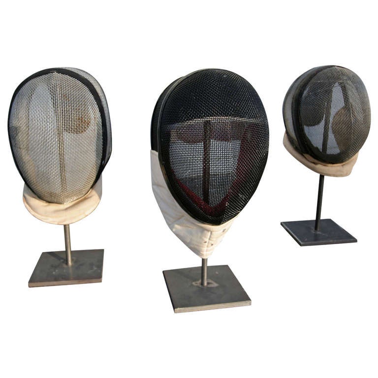 Set of Vintage Fencing Masks at 1stDibs