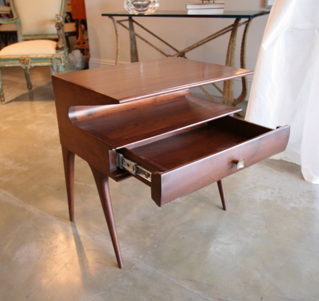 Pair of 1960s Italian Night Stands with Shelf and Drawer at 1stDibs