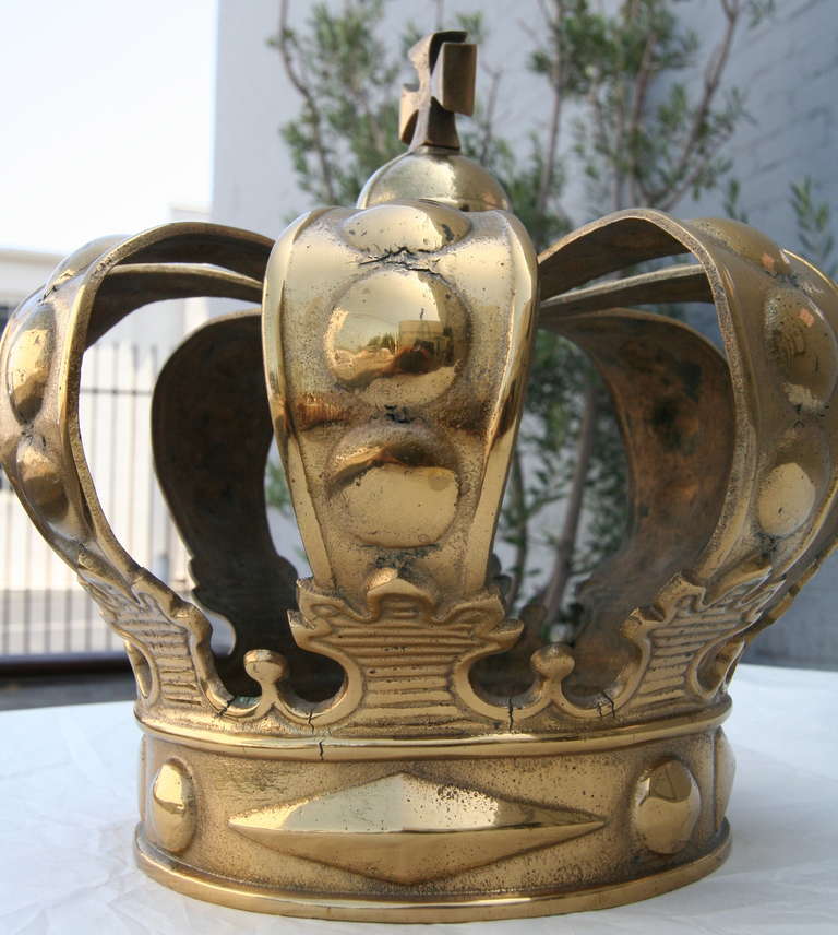 Gold Decorative Crown at 1stDibs